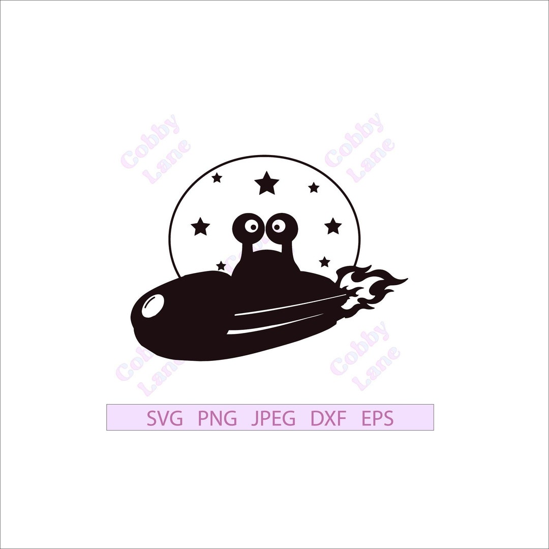 Alien Svg, Outer Space Svg, Spaceship Svg, UFO Svg, Funny Alien, Svg ...