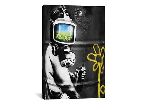 Banksy Gas Mask Sunflower
