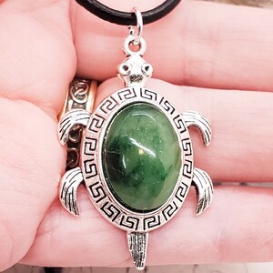 Handcrafted Native American Jade Turtle Pendant - Tribal Leatherback ...
