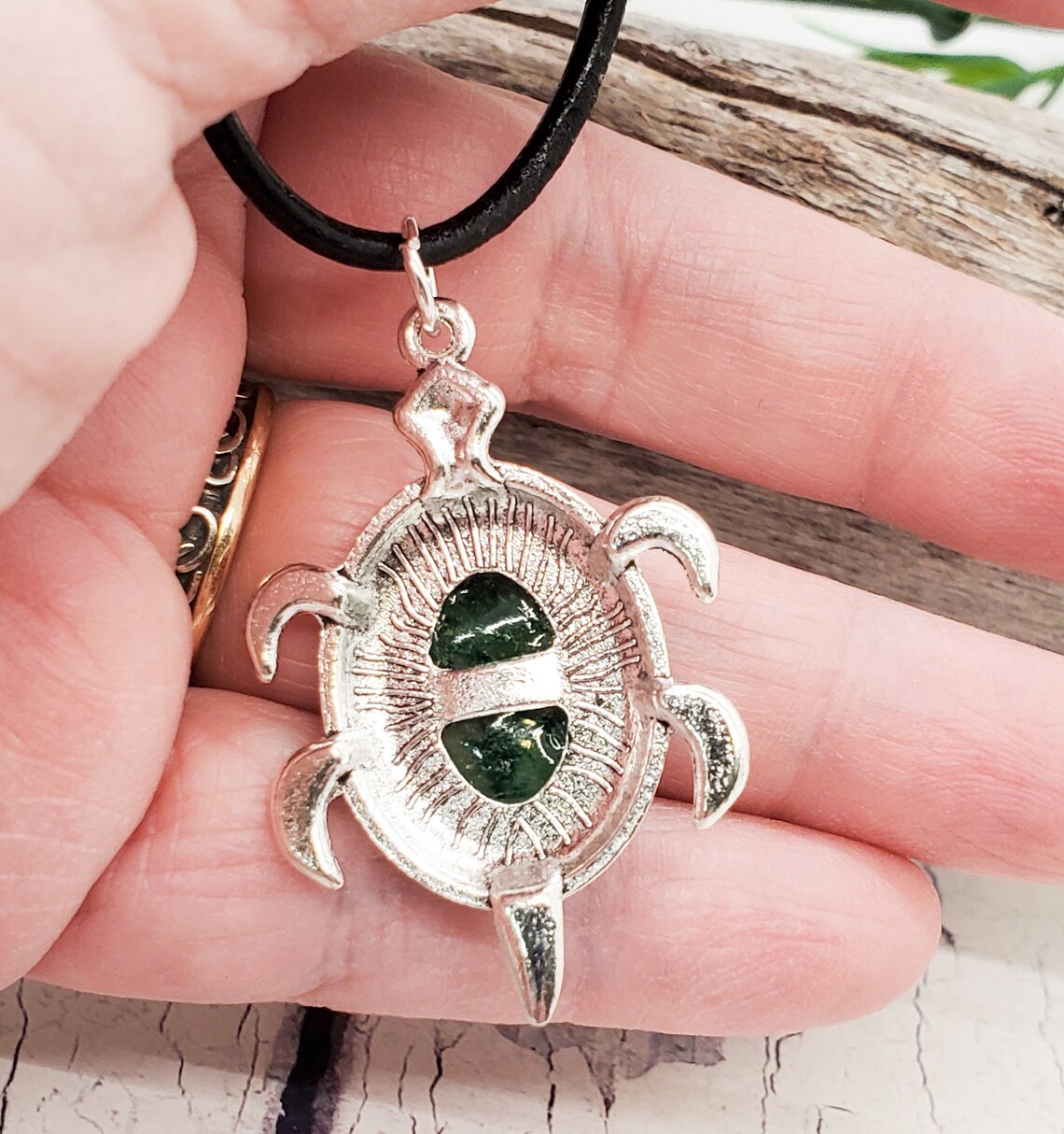 Handcrafted Native American Jade Turtle Pendant - Tribal Leatherback ...