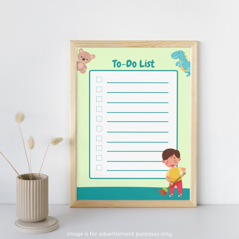 12 Printable Cute Children Illustrated to Do List Templates - Etsy