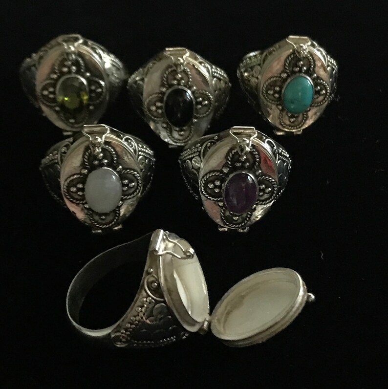 Beautiful Sterling Silver Ornate Poison/potion/locket Ring - Etsy