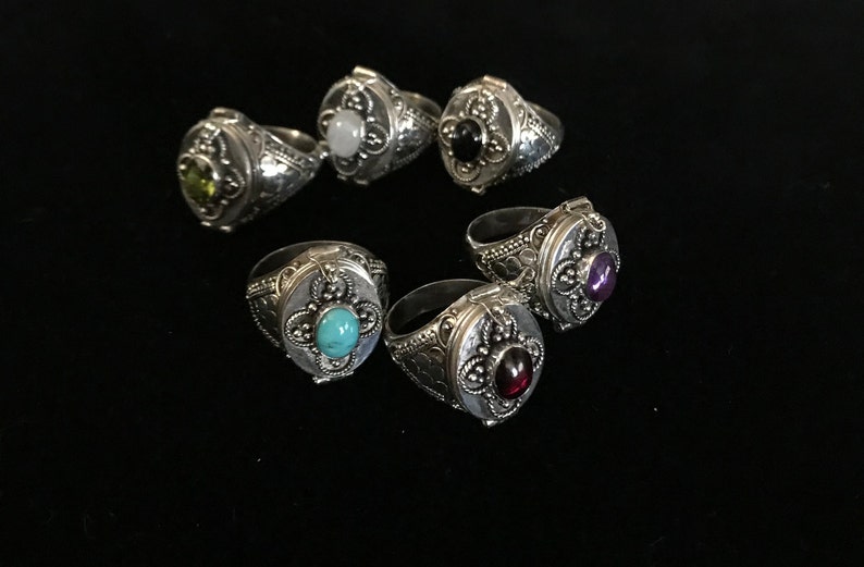 Beautiful Sterling Silver Ornate Poison/potion/locket Ring | Etsy