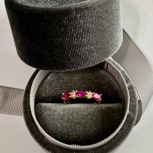 Created Ruby Channel Set Topaz Band. Ruby Marquise Cut and - Etsy