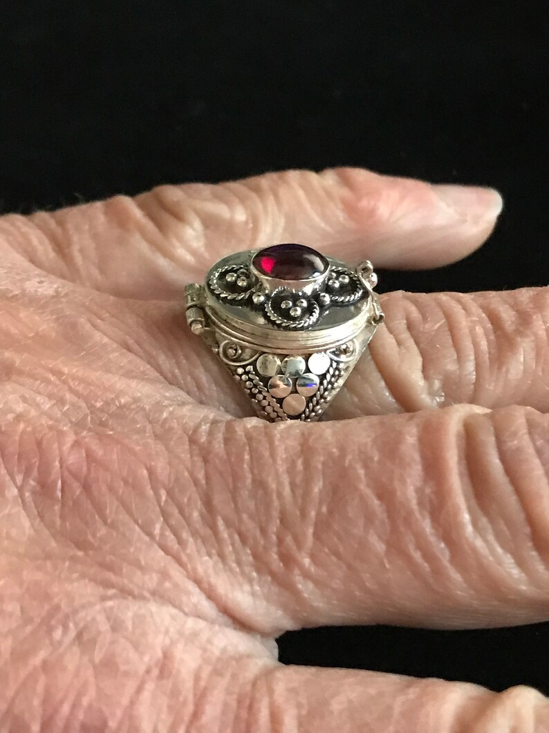 Beautiful Sterling Silver Ornate Poison/potion/locket Ring - Etsy