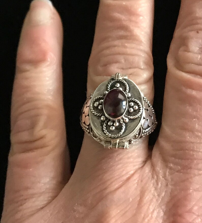 Beautiful Sterling Silver Ornate Poison/potion/locket Ring - Etsy