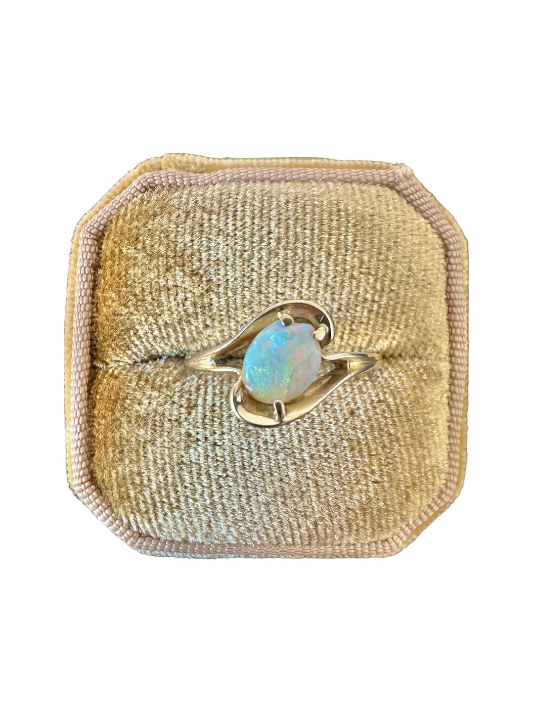 Vintage 14k Gold - Mid Century - Genuine Opal Bypass Ring Sz. 9 1/4 ...