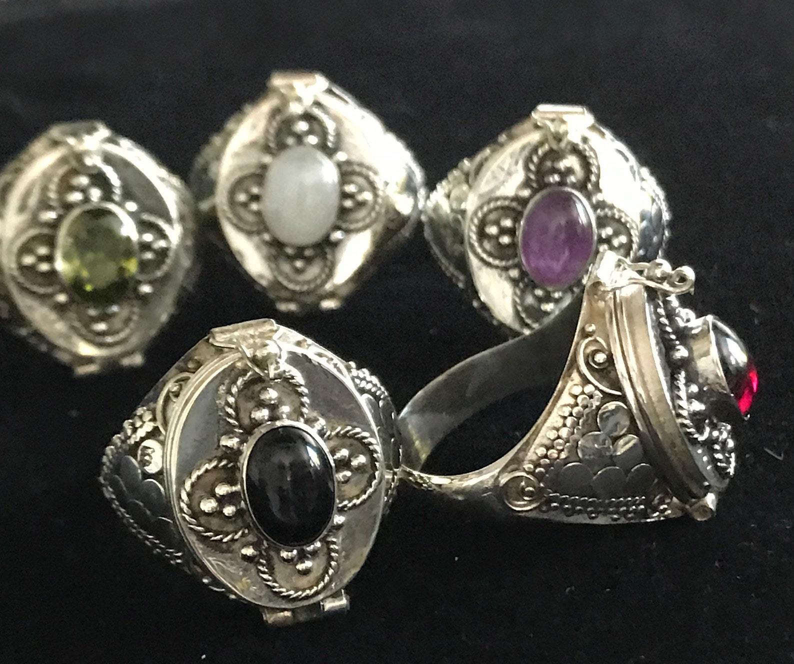 Beautiful Sterling Silver Ornate Poison/potion/locket Ring - Etsy