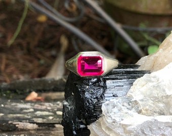 Man Made Ruby Ring - Etsy