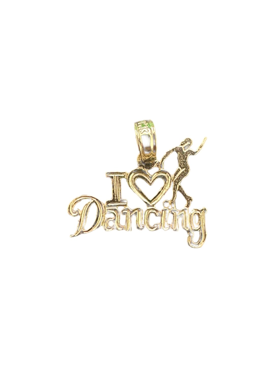Vintage 14k Gold - 1980s - I Heart Dancing / I Love Dancing Charm ...