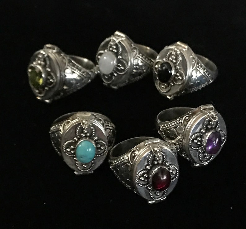Beautiful Sterling Silver Ornate Poison/potion/locket Ring - Etsy