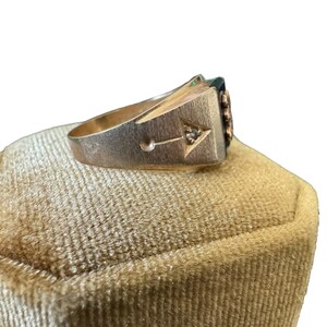 Letter R Signet Ring - Vintage 10k Gold - Onyx & Spinel Old English “R ...