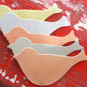 Stamping Blanks Large Bird - 3 Debured, Metal Stamping Supply - Etsy