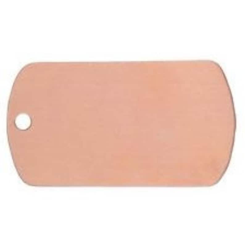 Stamping Blanks - Copper Dog Tag 18 Gauge - Qty 3 De-bured, Metal ...