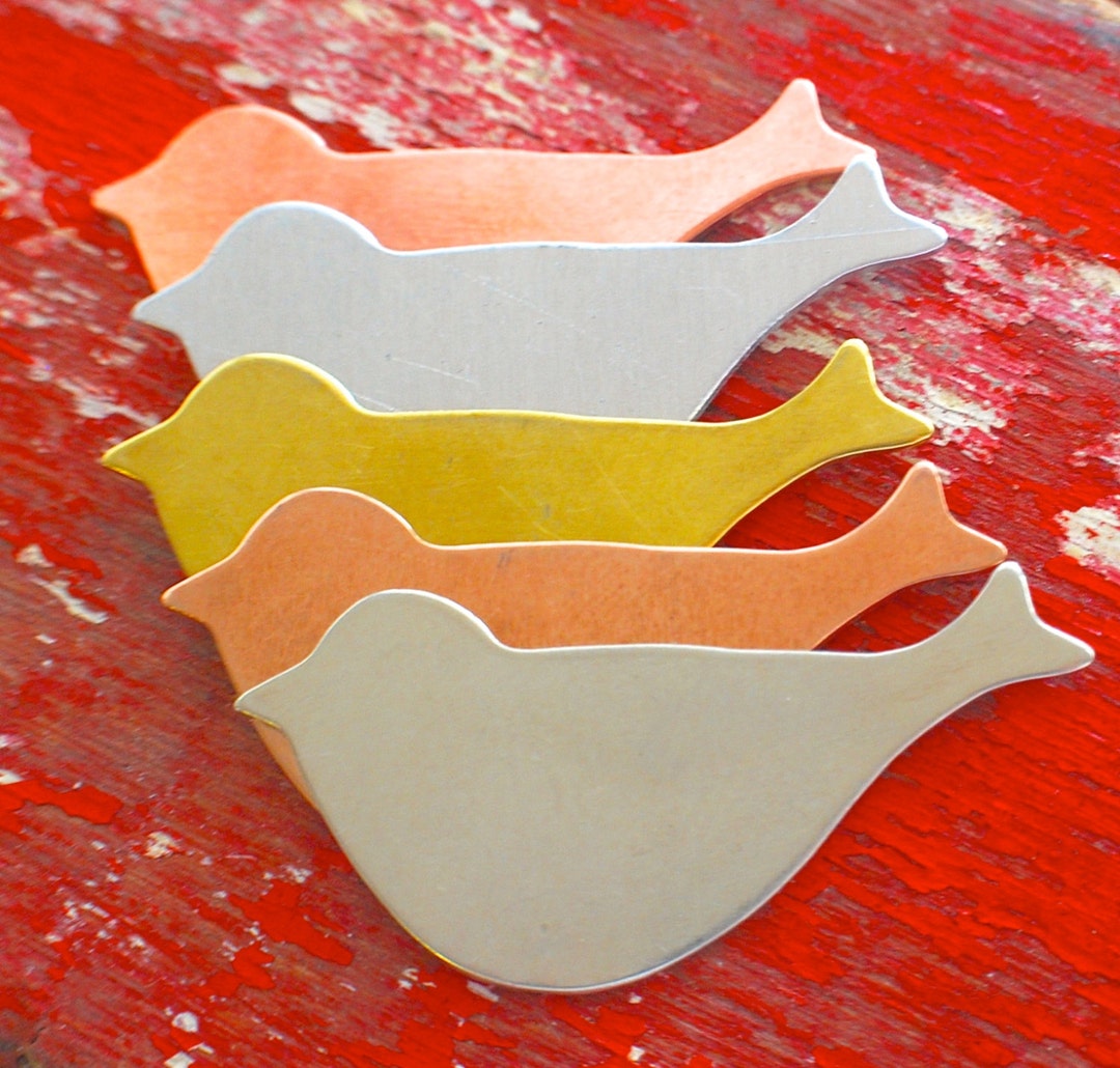 Stamping Blanks Large Bird - 3 Debured, Metal Stamping Supply - Etsy