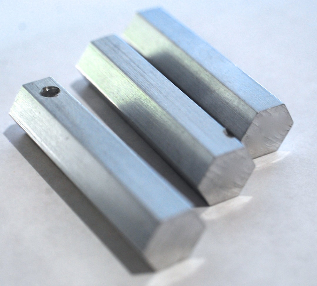 Stamping Blanks 3/8" Aluminum HEX BAR - You Choose the Length De-bured ...