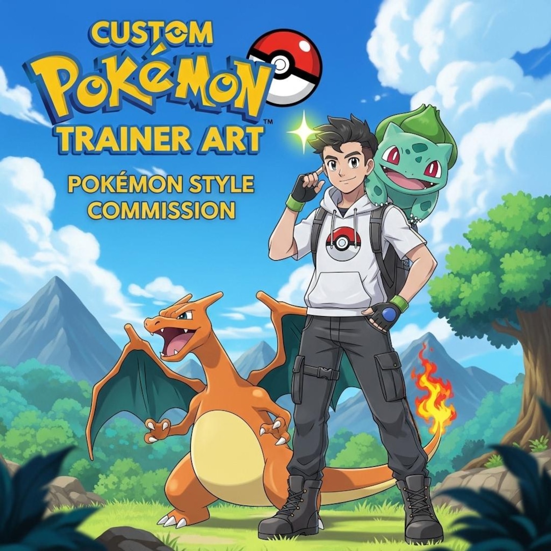 Custom Pokemon Trainer Art, Pokemon Style Commission - Pokemons ...