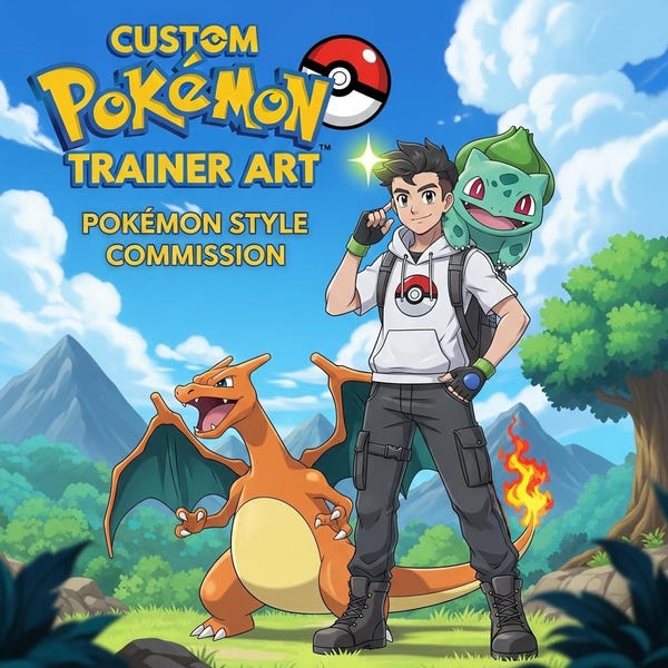 Pokemons Custom Painting - Etsy