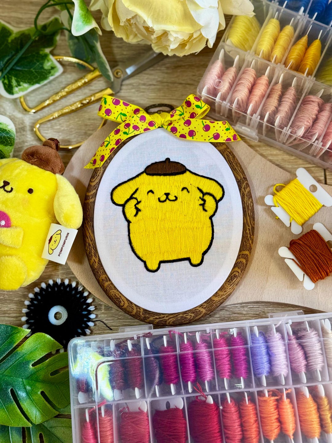 Pompompurin Sanrio Handmade Embroidered Picture - Etsy