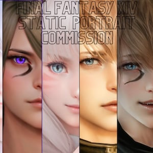 Final Fantasy XIV Static Portrait Commission - Etsy