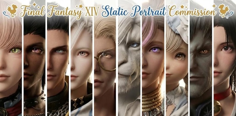 Final Fantasy XIV Static Portrait Commission - Etsy
