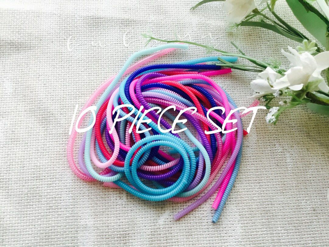 10 Pieces Spiral Wrap Cord Protectors Cellphone Tablet Charger Cable ...
