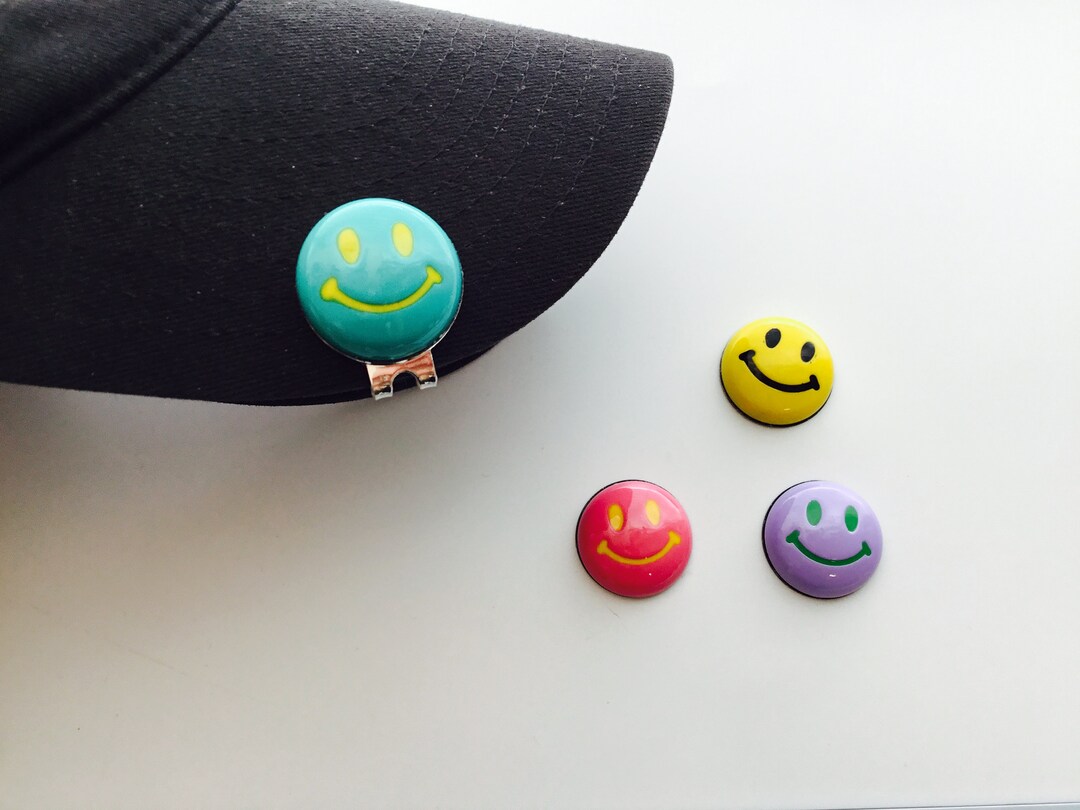 Golf Ball Marker / Smiley Face / Fun Happy Face / Kids / Attaches to ...