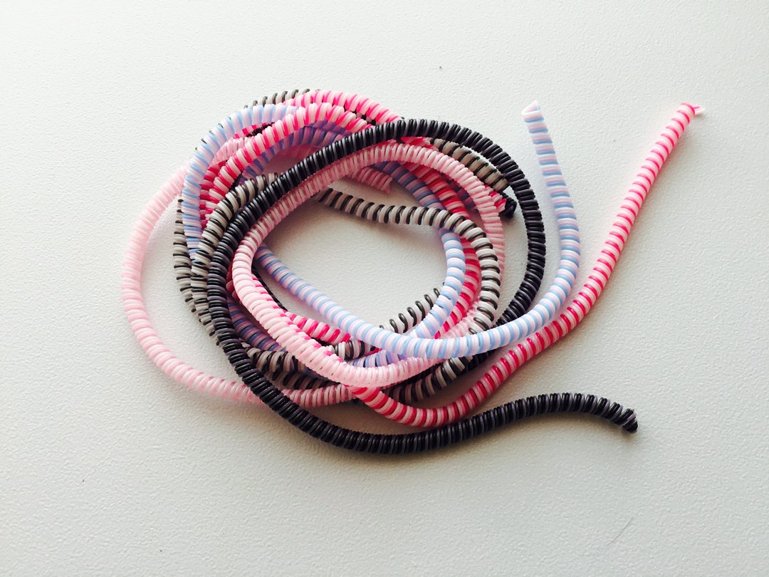Set of 5 Spiral Wrap Cord Protectors Cellphone Tablet Charger Cable ...