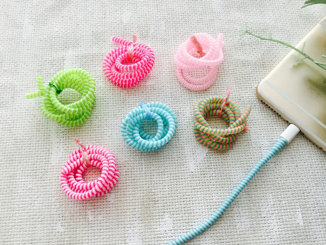 Spiral Wrap 3 Color Combination Cord Protectors for iPhone Samsung ...