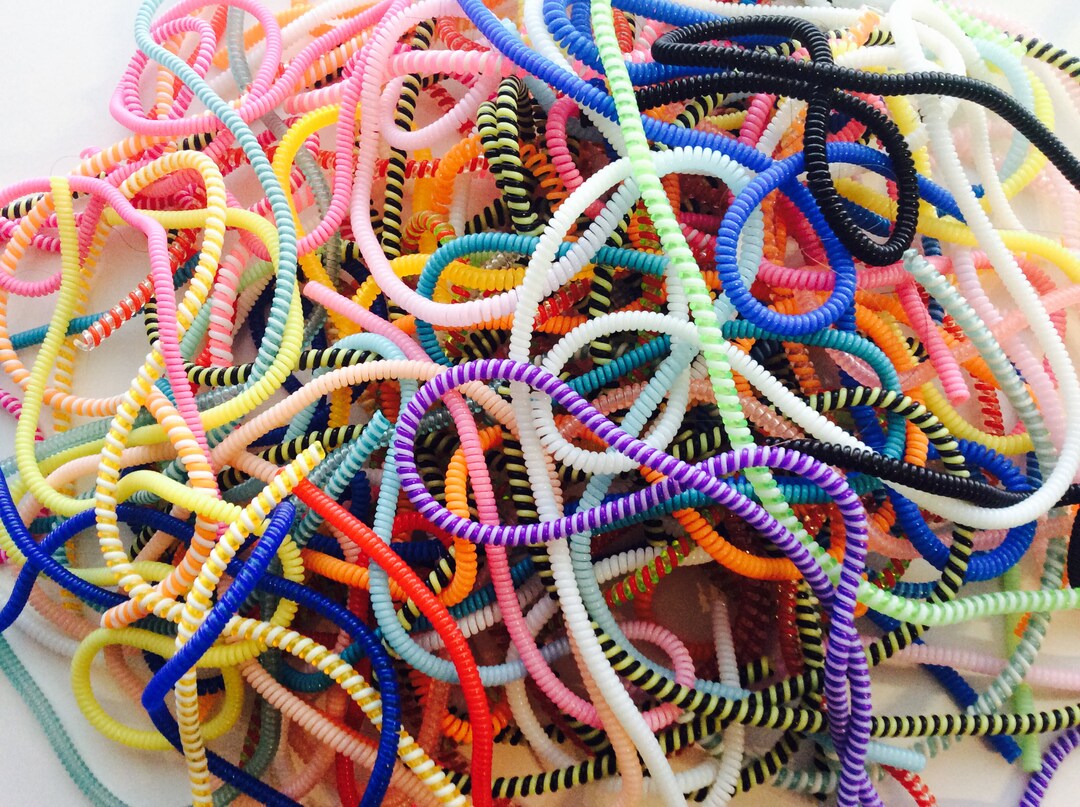 Bulk Wholesale 50 / 100 Pieces Spiral Wrap Around Cord Protectors for ...