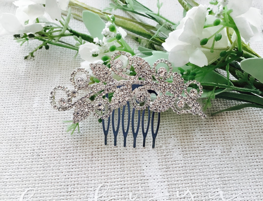 Beautiful Hair Comb / Crystal / Silver Hair Comb / Wedding Hair ...