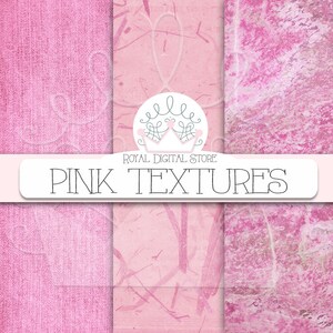 Pink Digital Paper: pink Textures With Pink Background, Pink Scrapbook ...