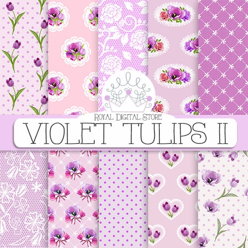 Brush Strokes Clip Art Hand Painted Vibrant Purple Lavender | Etsy