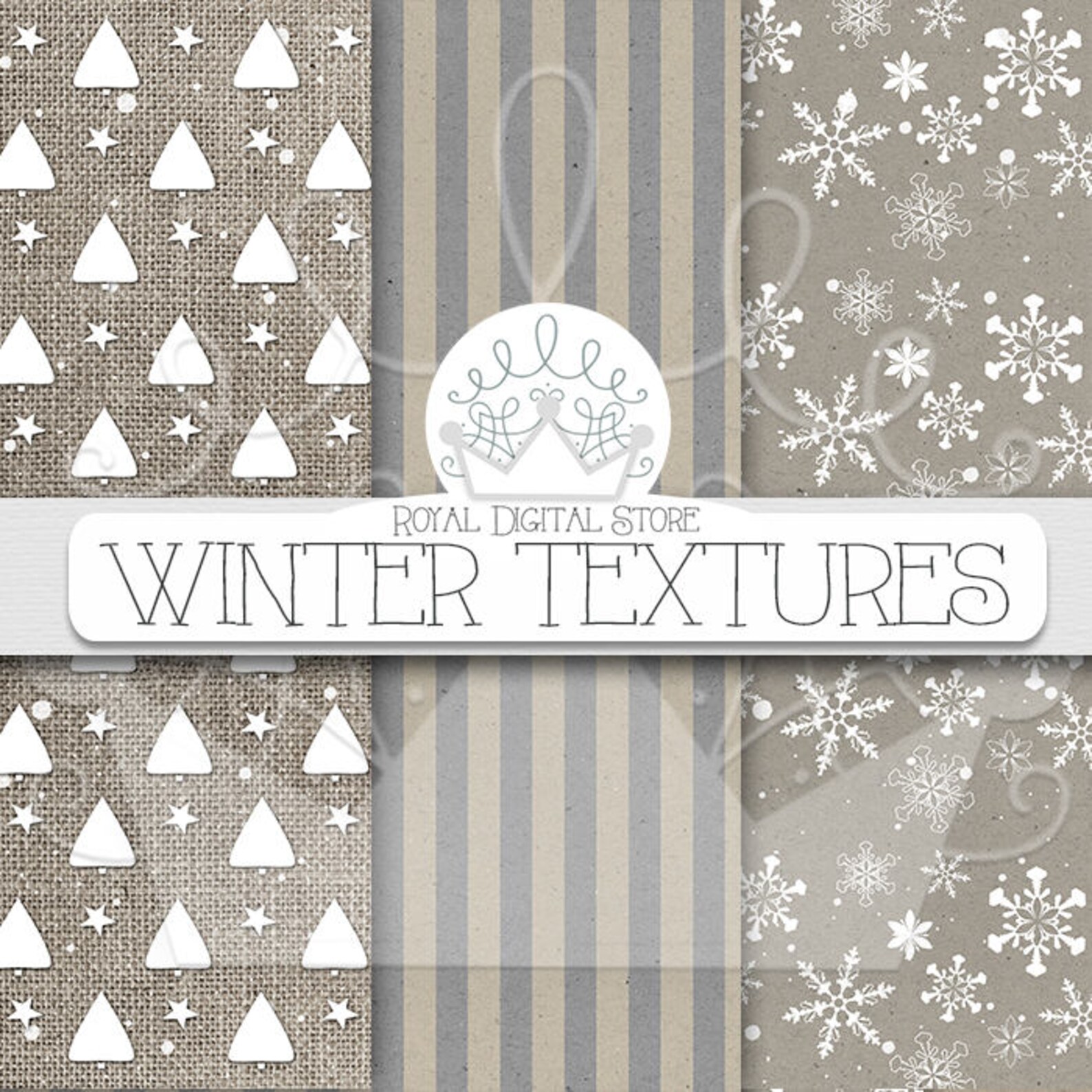 Winter Digital Paper Winter Scrapbook Paper Winter Paper - Etsy