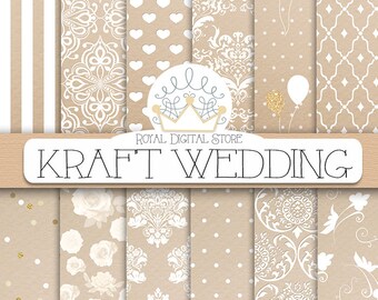 Digital Paper Kraft - Etsy
