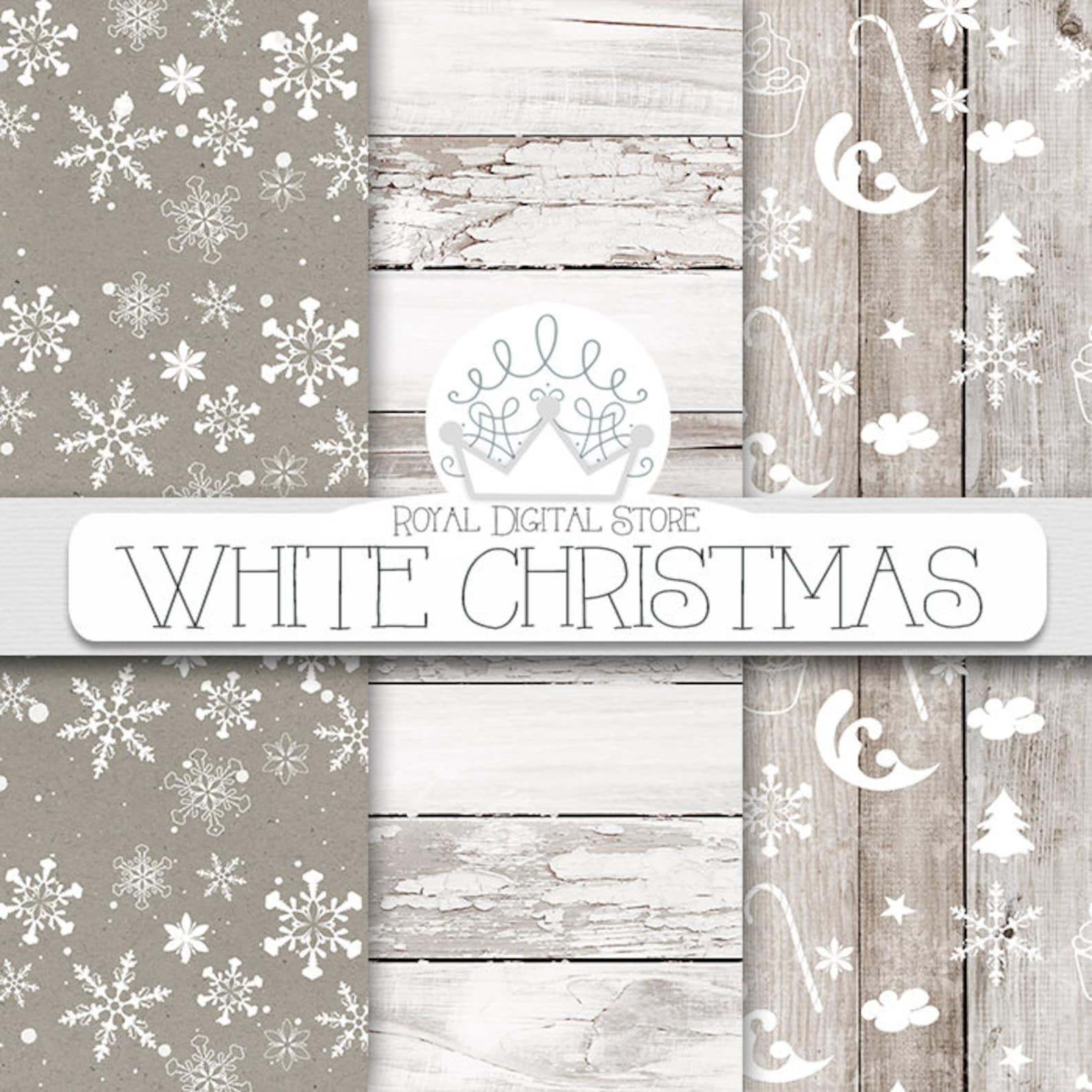 Christmas Digital Paper, Christmas Scrapbook Paper, Digital Christmas ...