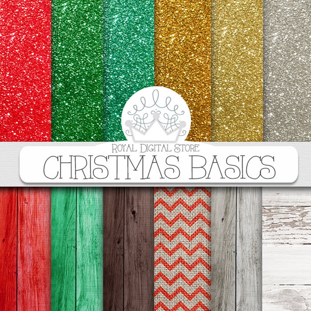 CHRISTMAS DIGITAL PAPER Pack, Christmas Scrapbook Paper, Christmas ...