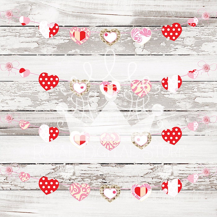 Hearts Digital Paper: SWEET Hearts With Heart Pattern - Etsy
