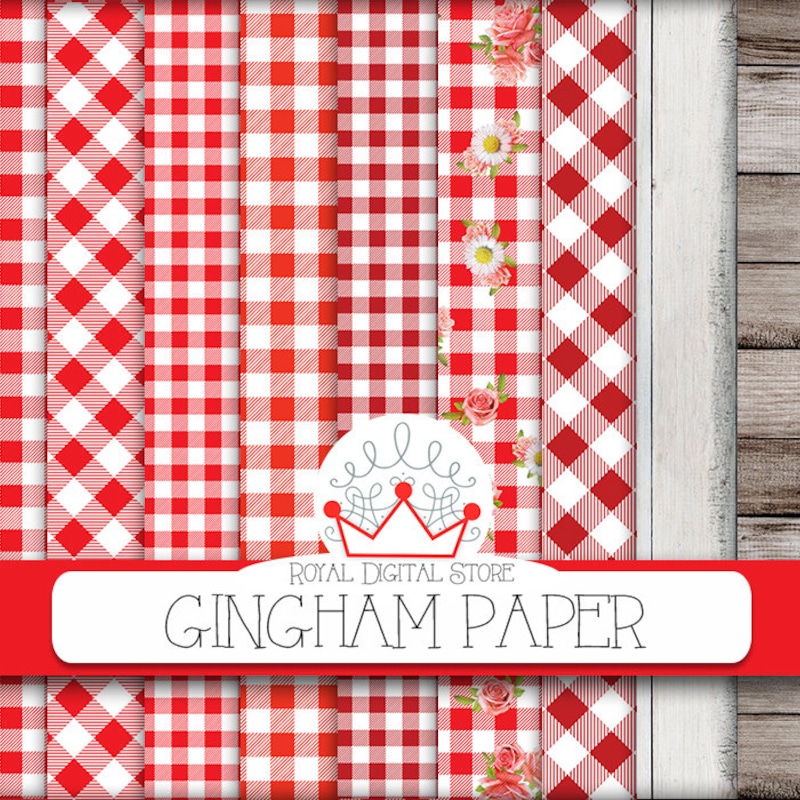 Gingham Paper - Etsy