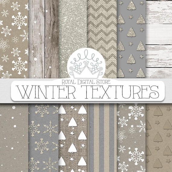 Winter Digital Paper Winter Scrapbook Paper Winter Paper | Etsy