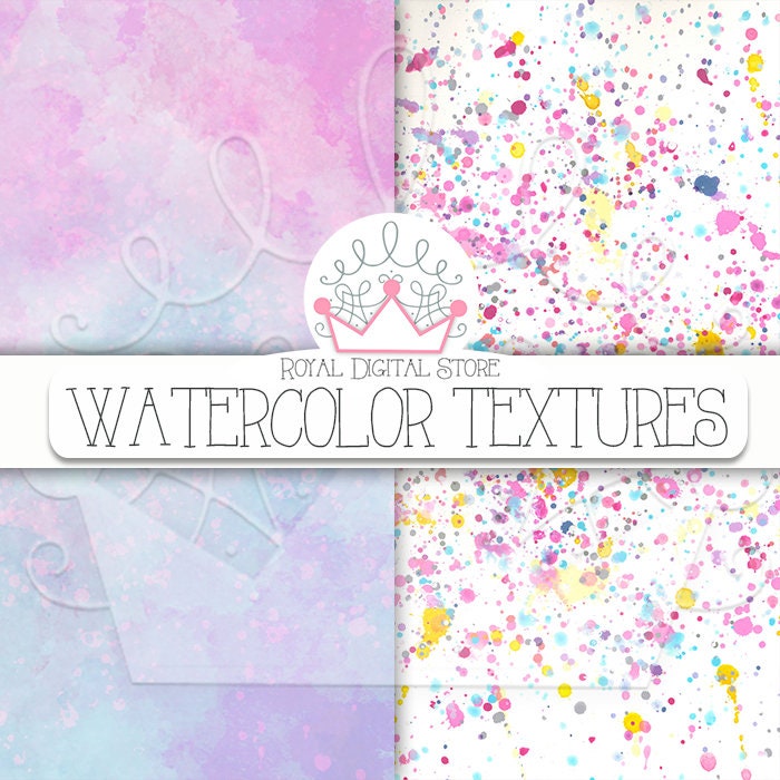 Watercolor Digital Paper: watercolor Textures With Watercolor ...