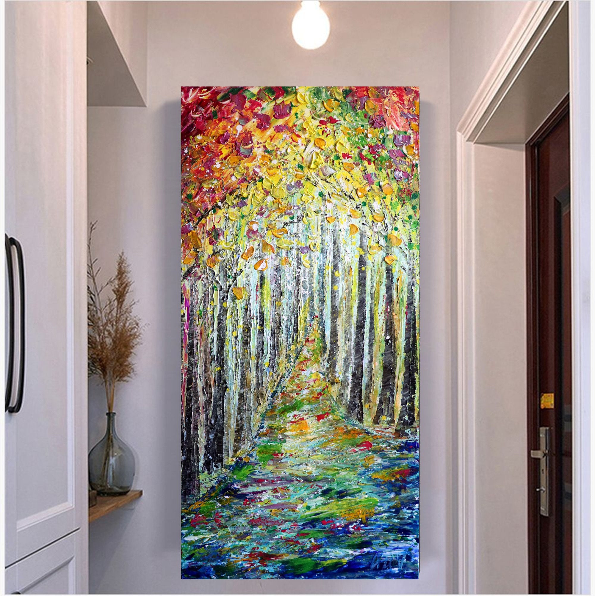 SUNRISE Spring to Fall Original Oil Painting on Large Canvas - Etsy
