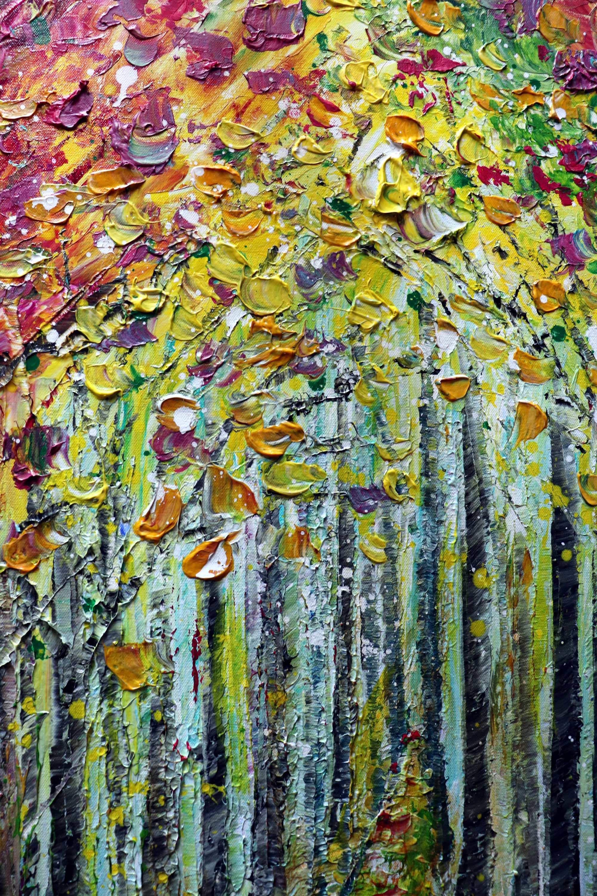 SUNRISE Spring to Fall Original Oil Painting on Large Canvas - Etsy