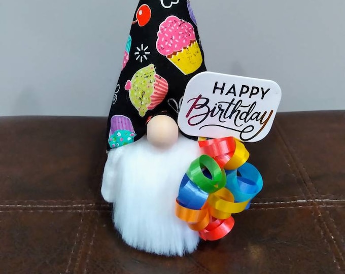 Happy Birthday Gnome, Mini Birthday Gnome, Birthday Gnome - Etsy