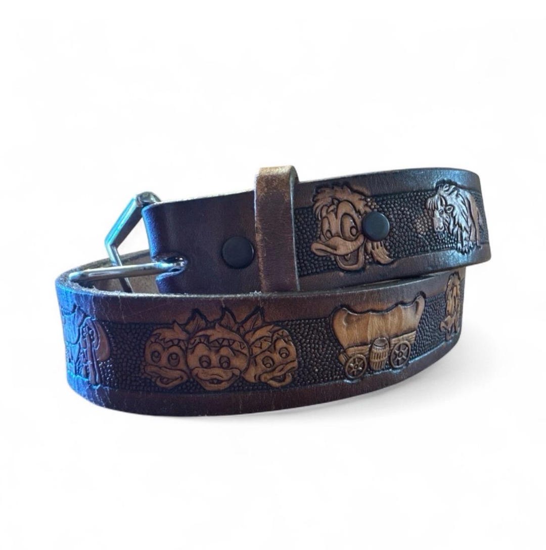 Vintage 1950s Children’s Walt Disney Hand Tooled Leather Western Mickey ...