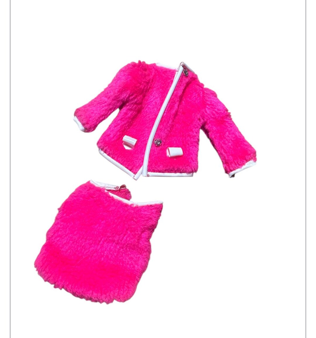 Vintage Hot Pink Barbie Snug Fuzz Jacket and Skirt Set - Etsy