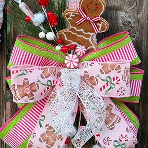 Candy Cane Door Hanger for Front Door, Gingerbread Decoration for Your ...