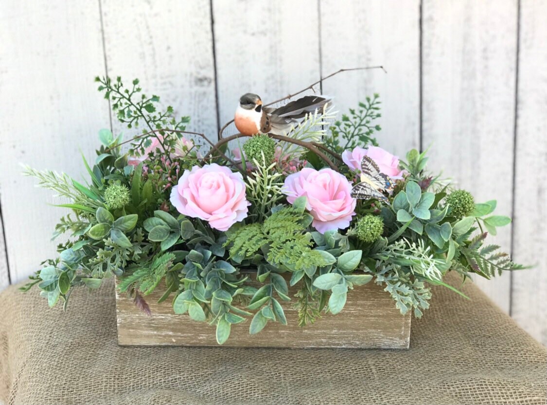 Floral Centerpiece Everyday Decor Floral Centerpiece Table | Etsy