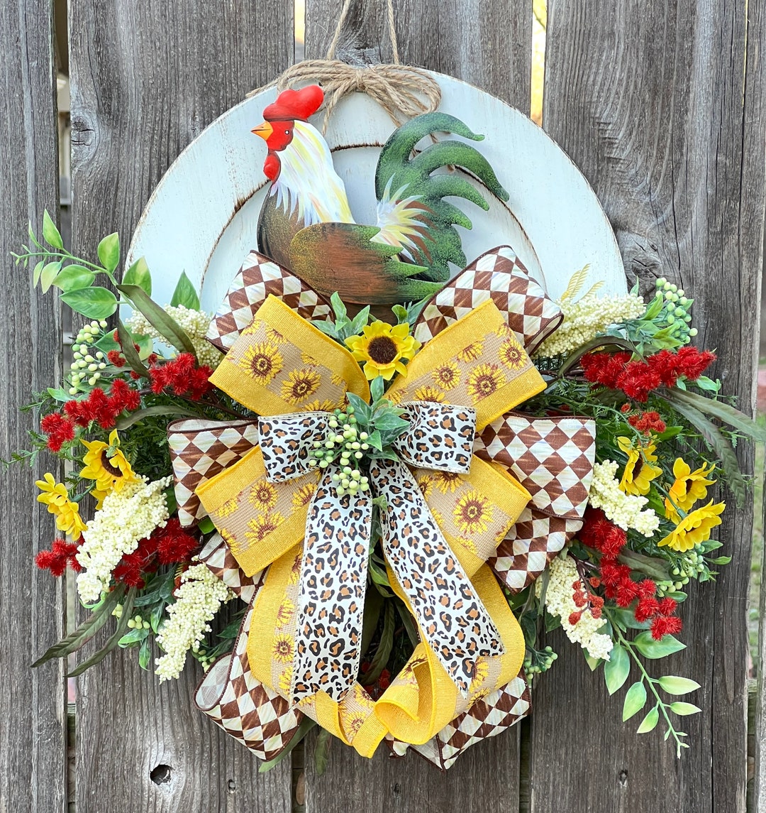 Farmhouse Wall Hanging, Chicken Decor, Country Wall Hanging, Kitchen ...