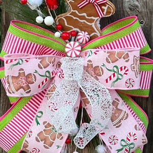 Candy Cane Door Hanger for Front Door, Gingerbread Decoration for Your ...